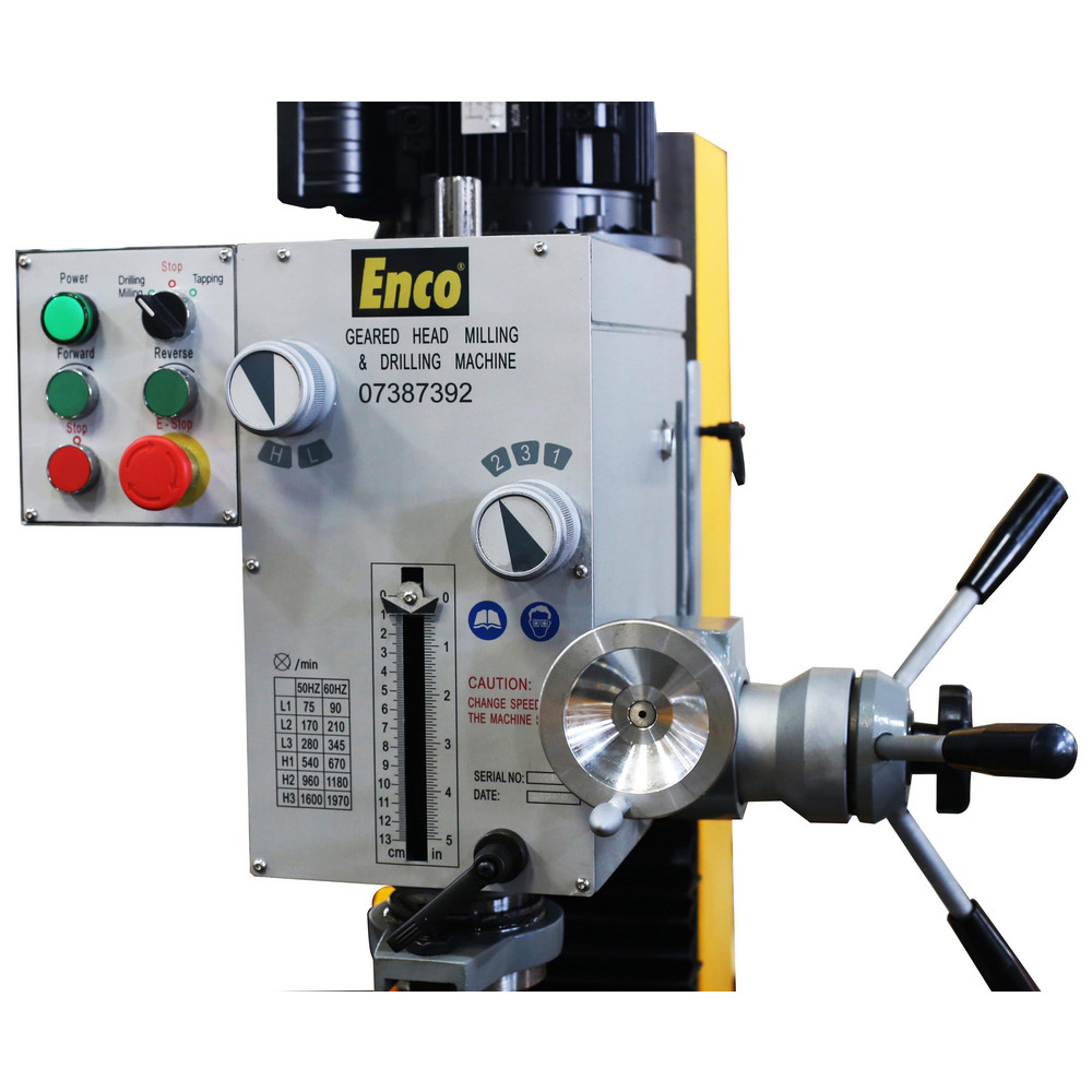 Enco - HD Benchtop Mill/Drill with Power Feed & Tapping: 10" x 32" 2 HP ...