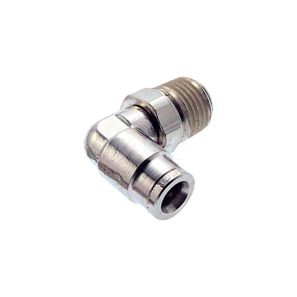 Norgren - Push-to-Connect Tube x MNPT Fitting: Swivel Elbow, NPT, 1/4" OD | MSC Direct