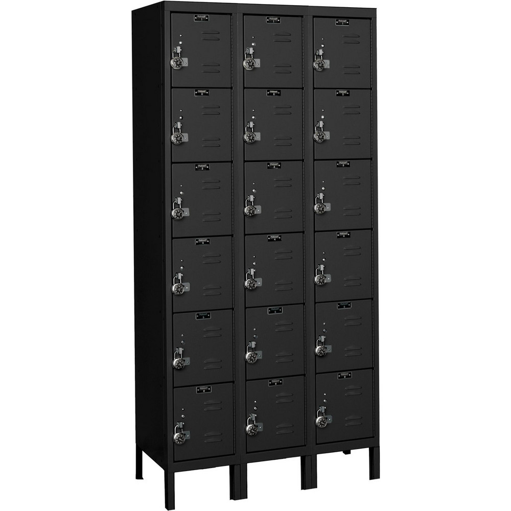 Hallowell - Horizontal Locker: 36" Wide, 12" Deep, 78" High, Padlock ...