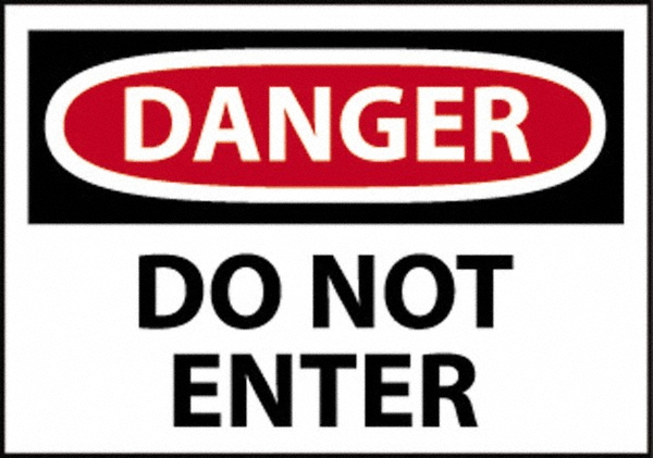 AccuformNMC - Sign: Rectangle, DANGER, Danger - Do Not Enter | MSC Direct