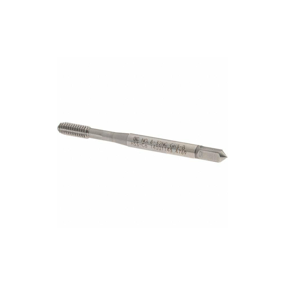 OSG - Thread Forming Tap: #8-32 UNC, 3B Class of Fit, Modified Bottoming Chamfer, Cobalt, Bright ...