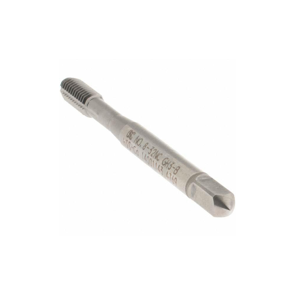 OSG - Thread Forming Tap: #8-32 UNC, 3B Class of Fit, Modified Bottoming Chamfer, Cobalt, Bright ...