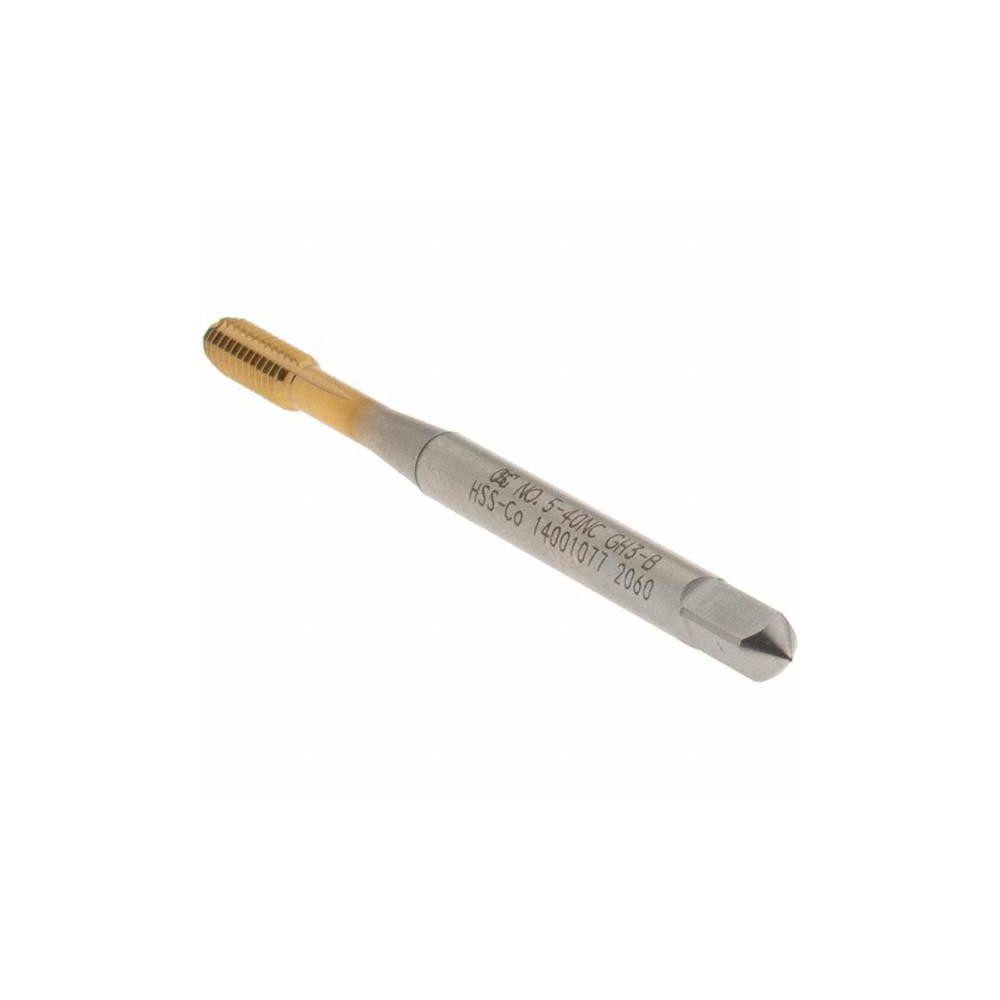 OSG - Thread Forming Tap: #5-40 UNC, 3B Class of Fit, Modified Bottoming Chamfer, Cobalt, TiN ...