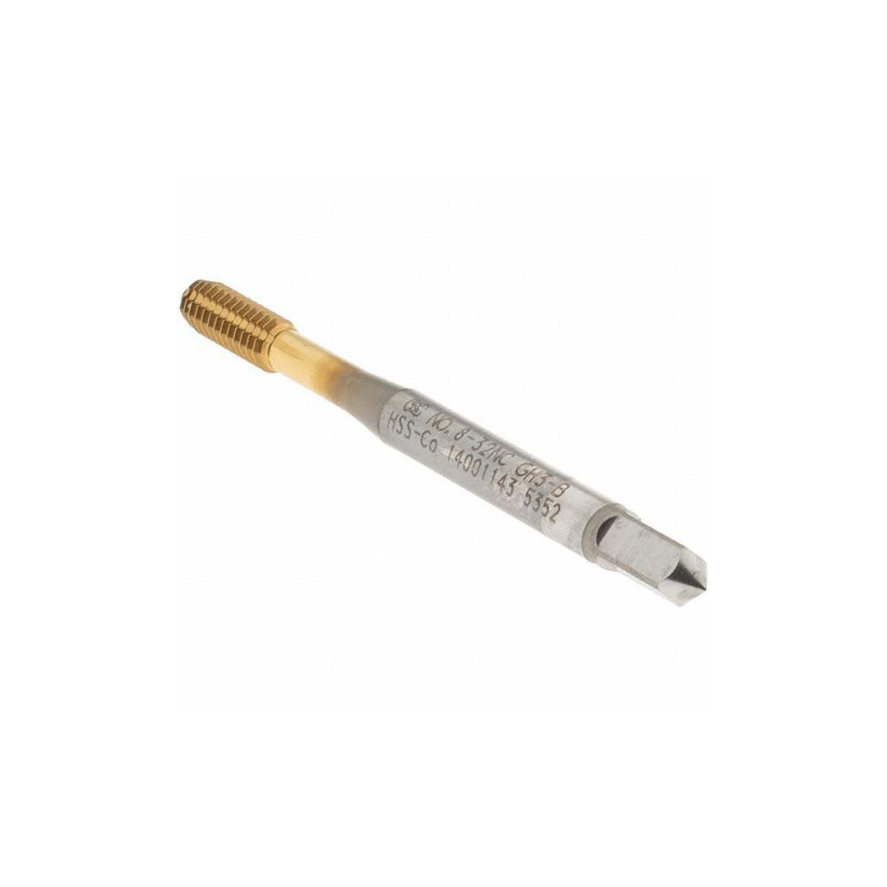 OSG - Thread Forming Tap: #8-32 UNC, 3B Class of Fit, Modified Bottoming Chamfer, Cobalt, TiN ...