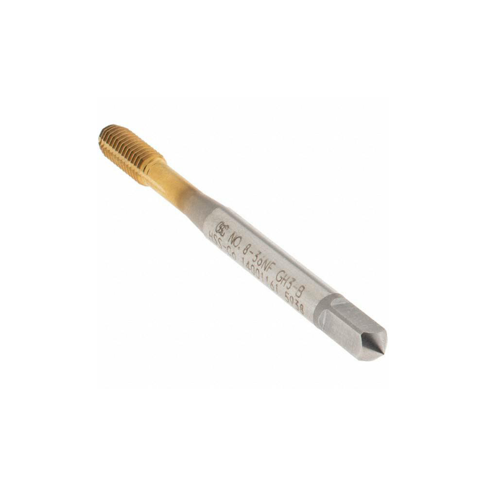 OSG - Thread Forming Tap: #8-36 UNF, 3B Class of Fit, Modified Bottoming Chamfer, Cobalt, TiN ...