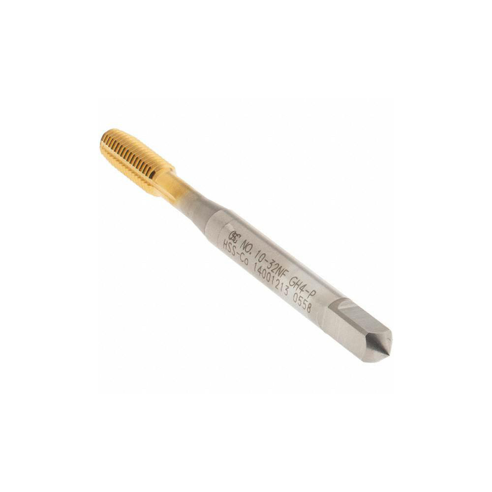 OSG - Thread Forming Tap: #10-32 UNF, 3B Class of Fit, Plug Chamfer, Cobalt, TiN Finish | MSC Direct