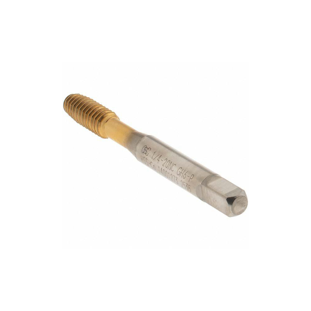 OSG - Thread Forming Tap: 1/4-20 UNC, Plug Chamfer, Cobalt, TiN Finish | MSC Direct