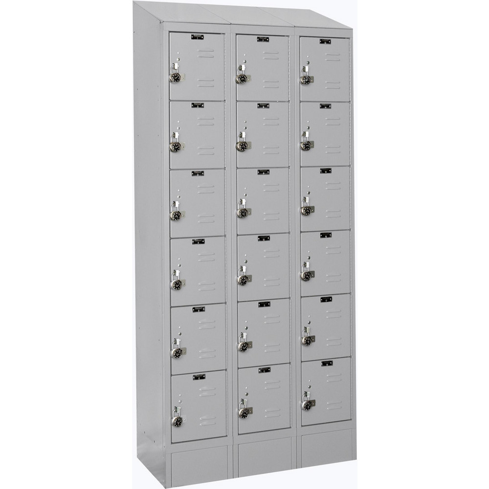 Hallowell - Horizontal Locker: 36" Wide, 15" Deep, 78" High, Padlock ...