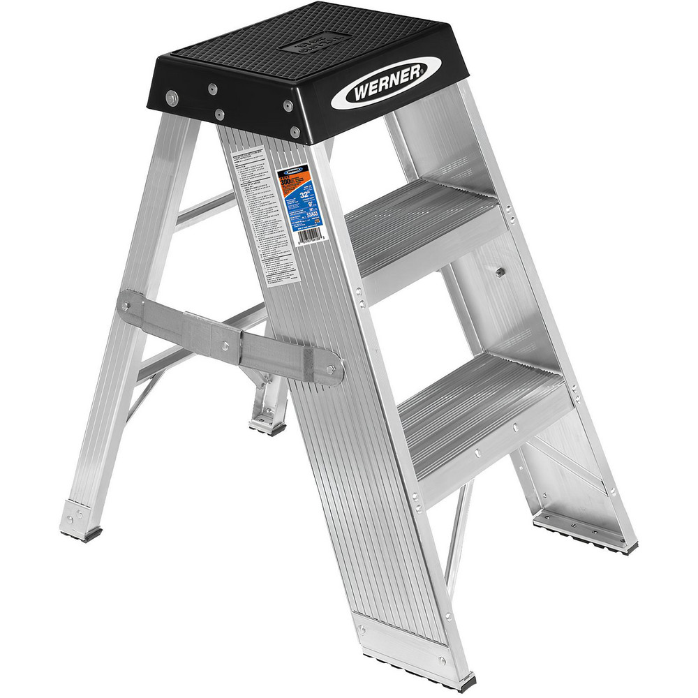 Werner - 2 Step Aluminum Step Ladder: Type IA | MSC Direct