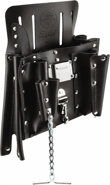 Klein Tools - Tool Pouch: 11 Pockets, Leather, Black | MSC Direct