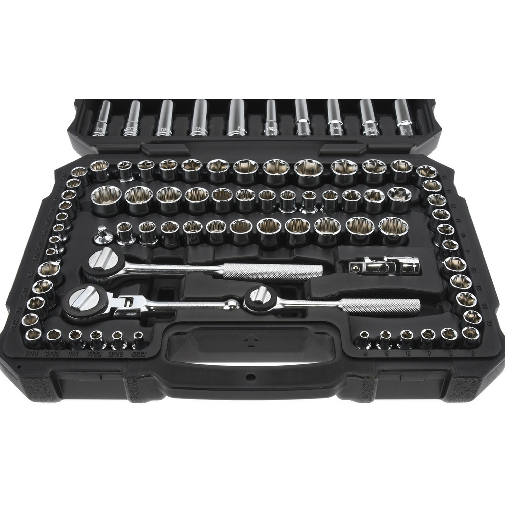 Paramount - Socket Set: Deep Standard, 103 Pc, 1/4, 3/8" Drive, 5/32 to ...
