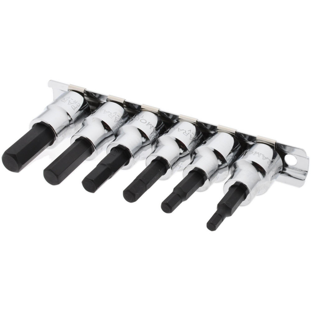 Paramount - Hex Bit Socket Set: 3/8" Drive, 6 Pc, 4 to 10 mm Hex | MSC ...