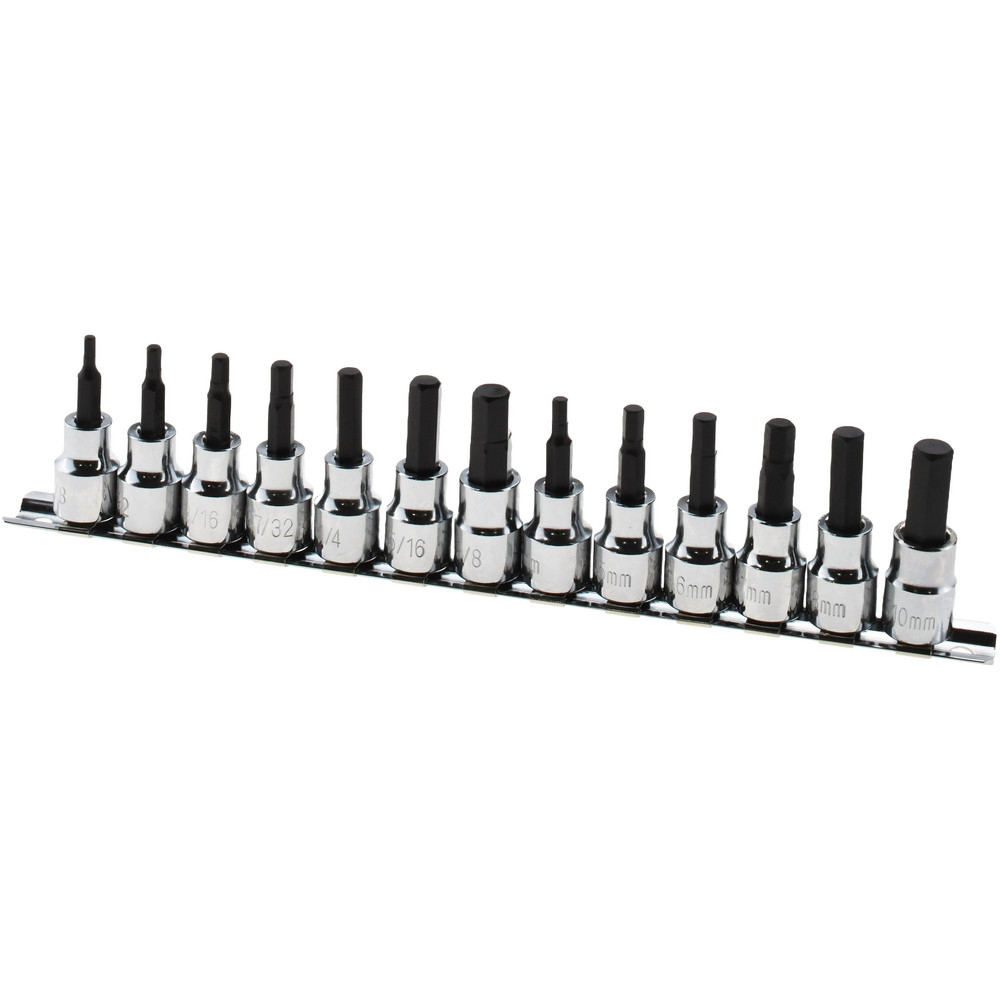 Paramount - Hex Bit Socket Set: 3/8" Drive, 13 Pc, 1/8 to 3/8" Hex ...