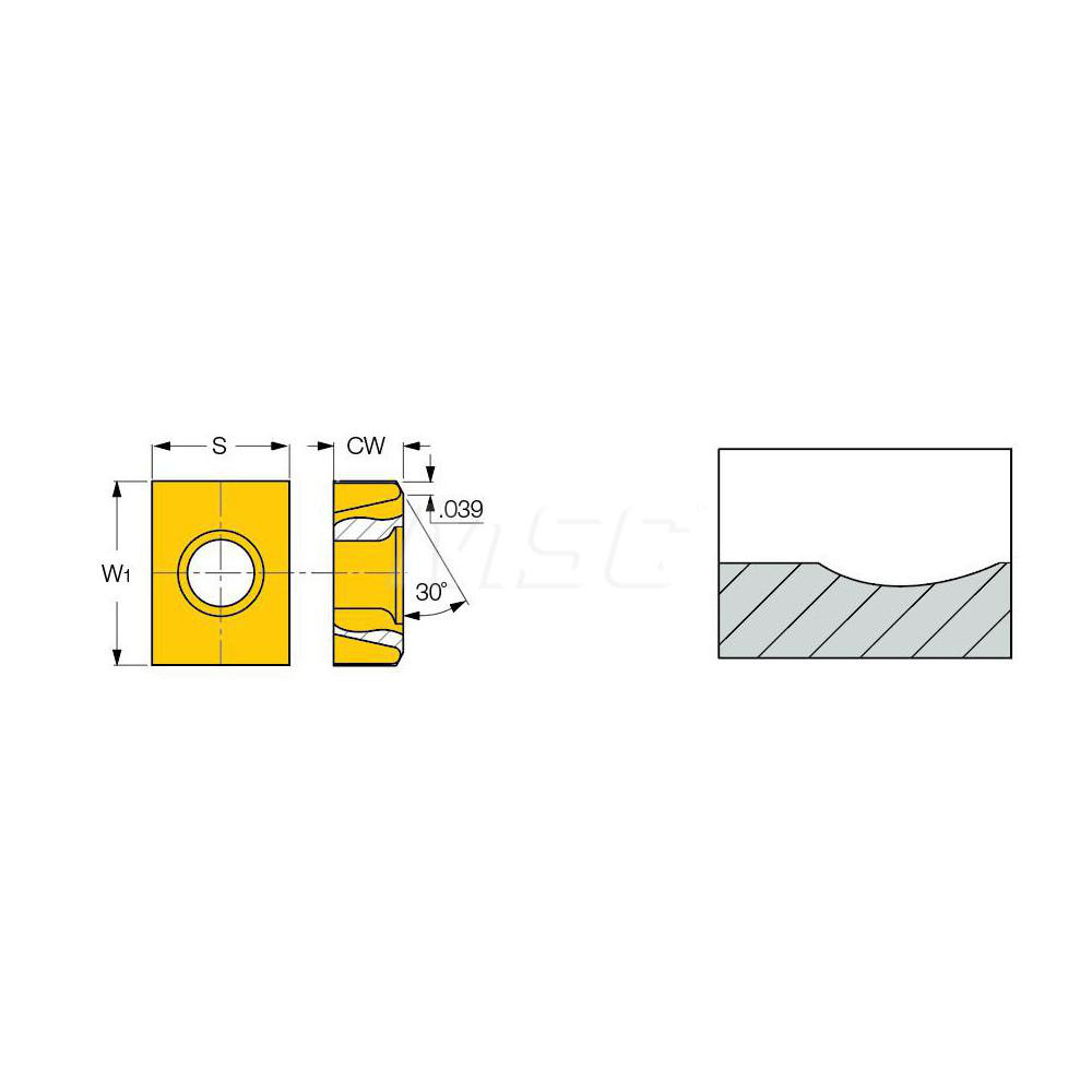 Iscar - Milling Insert: ANSI ‎LNET 1235-30X1-N IC910, ISO LNET 1235 ...