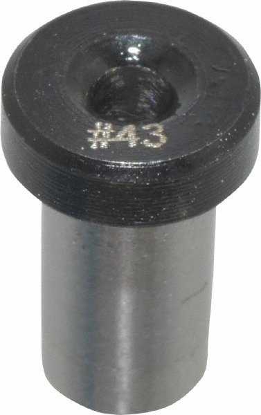 Boneham - Press Fit Headed Drill Bushing: Type H, #43 ID, 13/64" Body ...