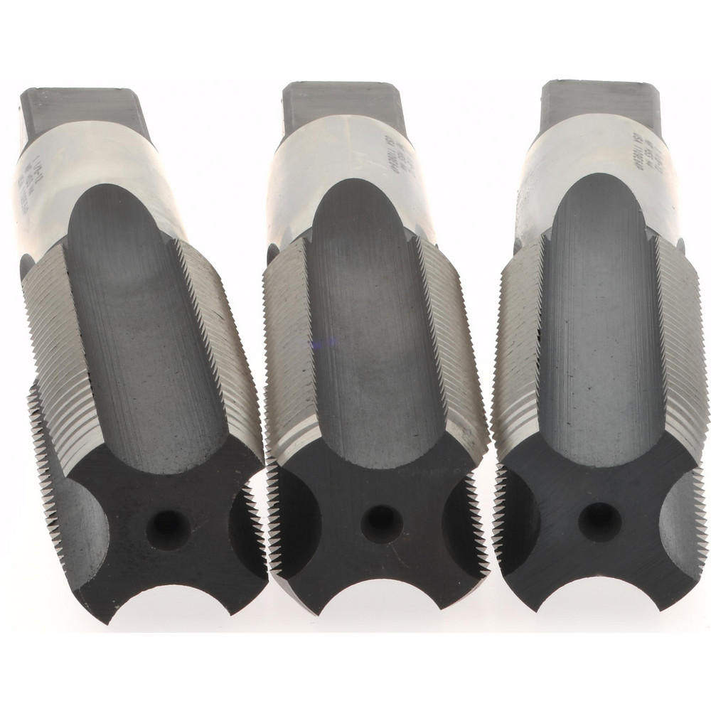 Hertel - Tap Set: 1-1/8-12 UNF, 4 Flute, High Speed Steel, Bright ...