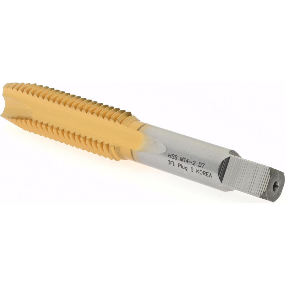 Hertel - Spiral Point Tap: M14x2 Metric Coarse, 3 Flutes, Plug Chamfer ...