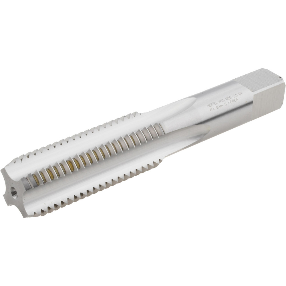Hertel - Straight Flute Tap: M20x2.5 Metric Coarse, 4 Flute, Bottoming ...