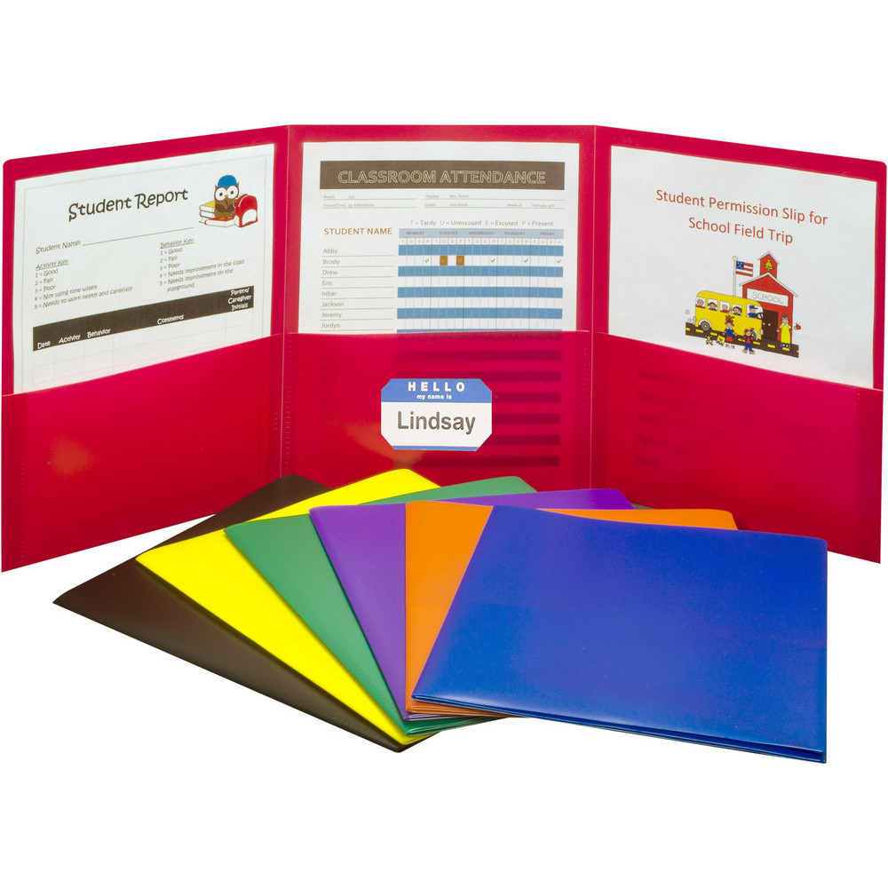 C-LINE® - Portfolios, Report Covers & Pocket Binders: Color: Red, Blue ...