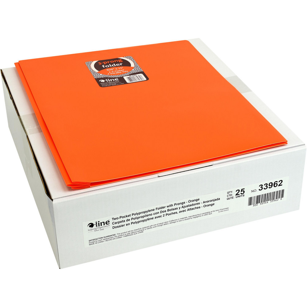 C-LINE® - Portfolios, Report Covers & Pocket Binders; Color: Orange ...
