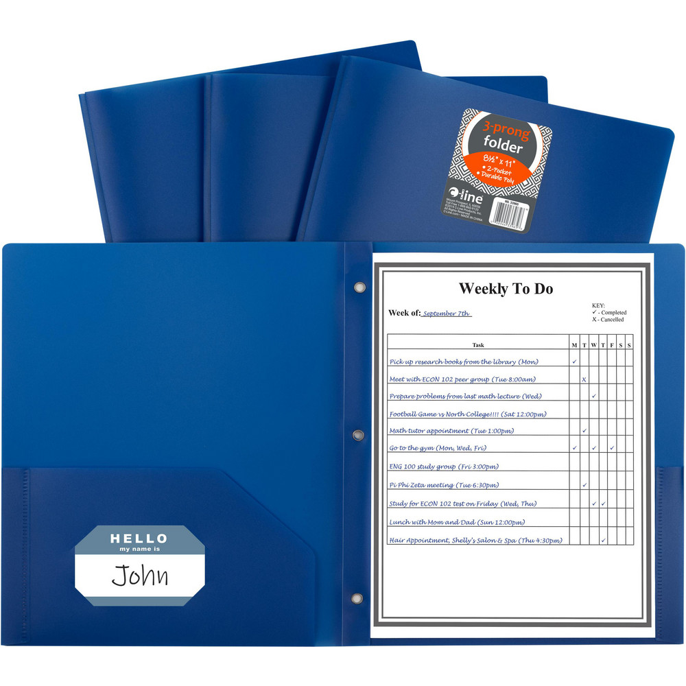 C-LINE® - Portfolios, Report Covers & Pocket Binders: Color: Blue ...