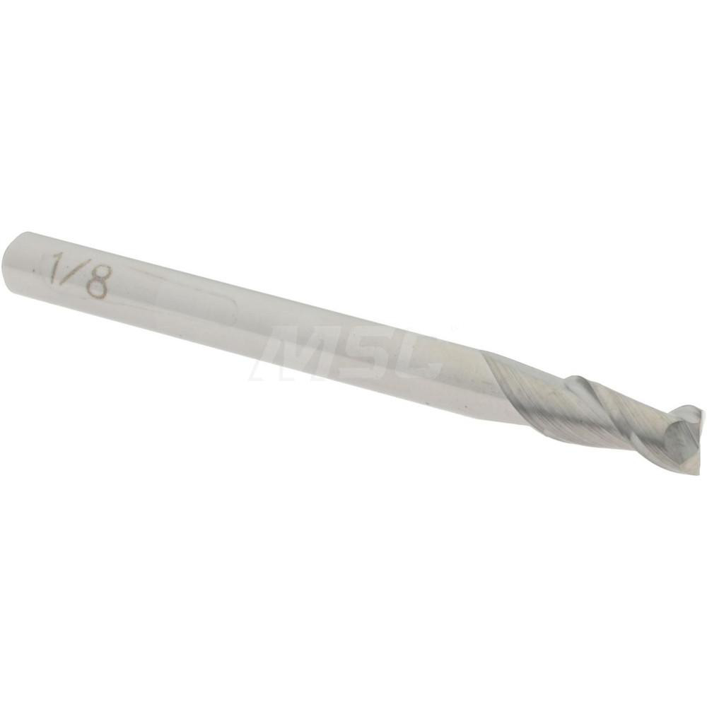 Accupro - Square End Mill: 1/8" Dia, 1/4" LOC, 2 Flute, Solid Carbide ...