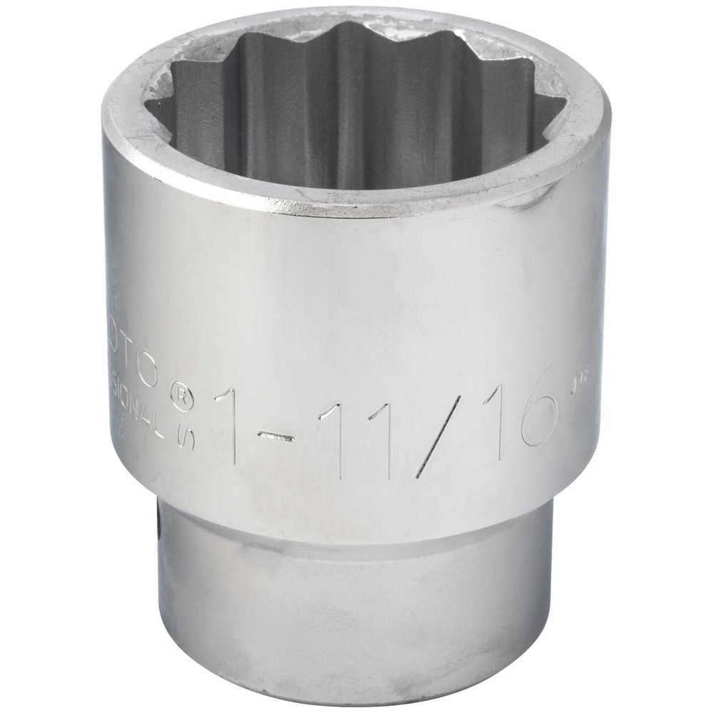 Proto - Standard Hand Socket: 1" Drive, 1-11/16" Socket, 12-Point | MSC ...