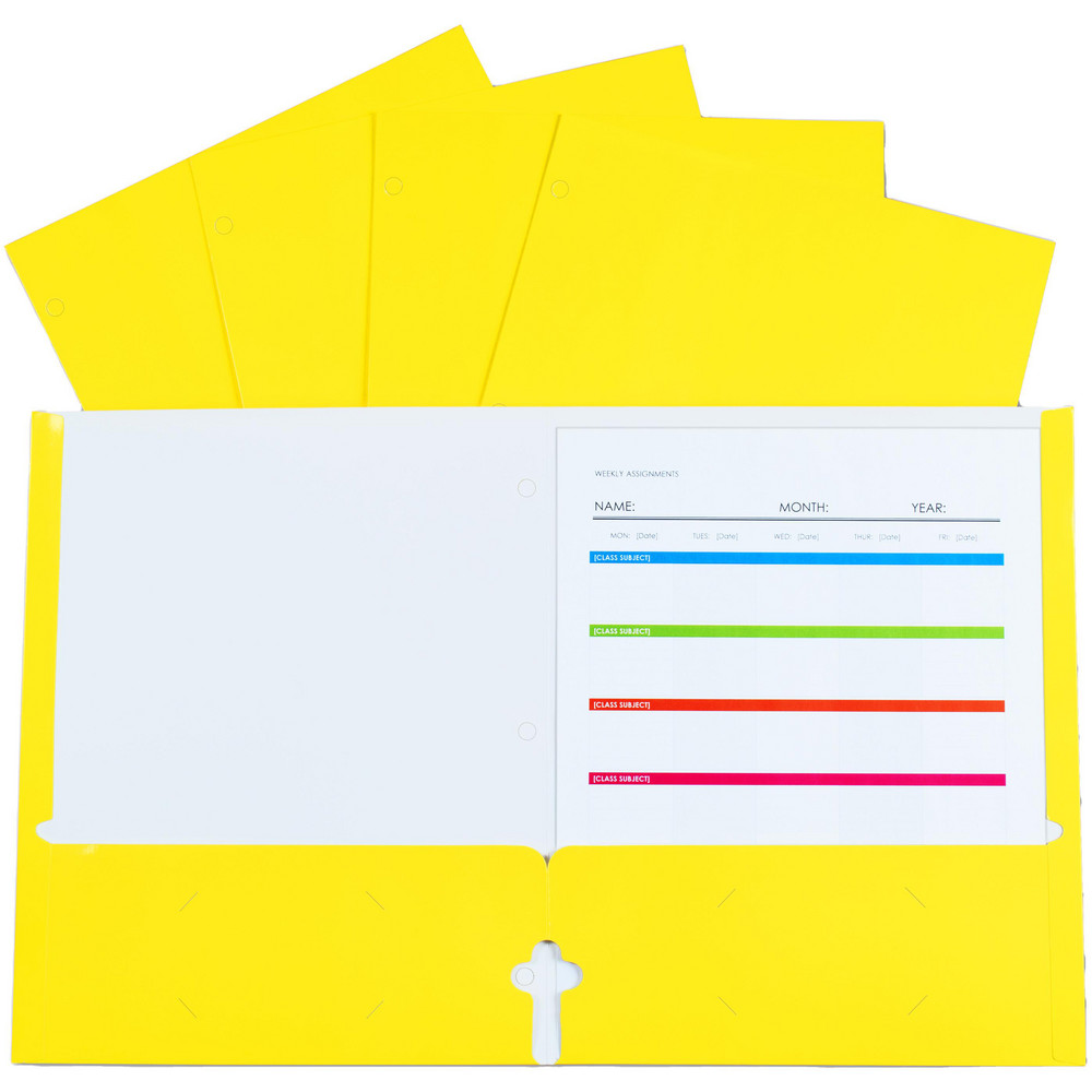 C-LINE® - Portfolios, Report Covers & Pocket Binders: Color: Yellow ...