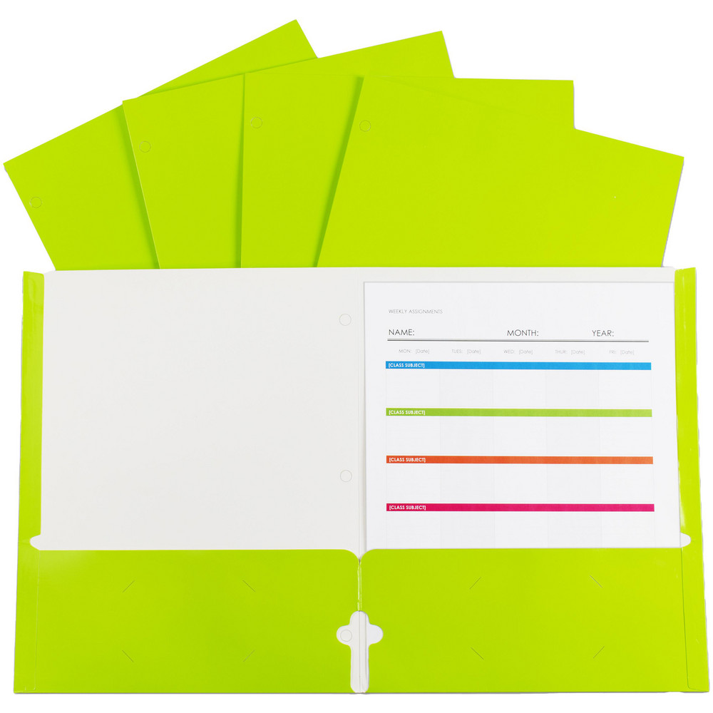 C-LINE® - Portfolios, Report Covers & Pocket Binders: Color: Lime Green ...