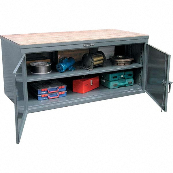 Strong Hold - Work Bench: 72" Wide, 36" Deep, 37" High, Maple Top ...