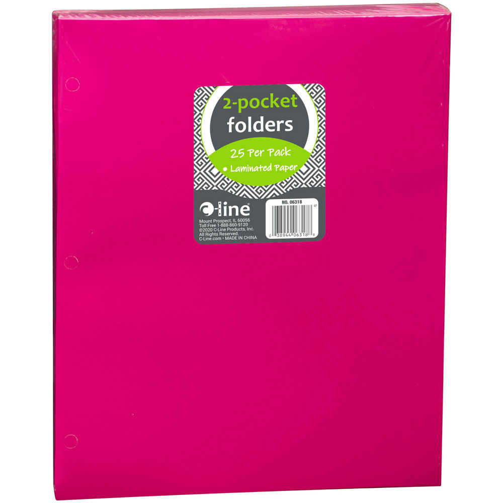 C-LINE® - Portfolios, Report Covers & Pocket Binders: Color: Pink ...