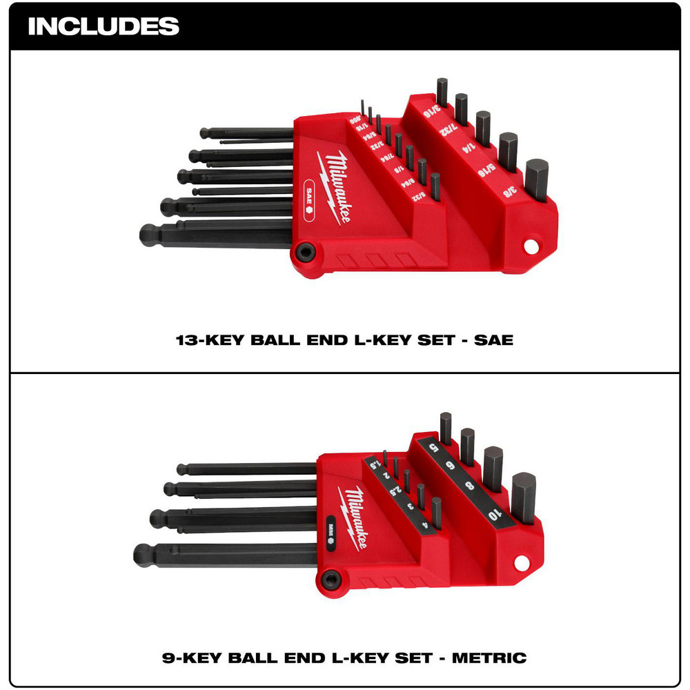 Milwaukee Tool - Hex Key Sets: Tool Type: Key Set; Handle Type: L | MSC ...