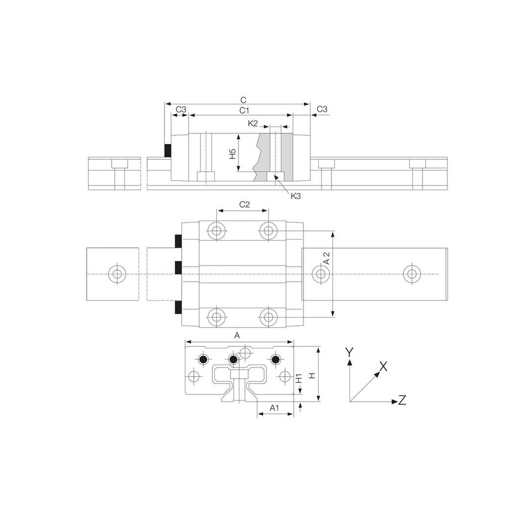 Igus - 109mm L x 90mm W x 35.5mm H, 52mm Transverse Hole Spcg | MSC Direct