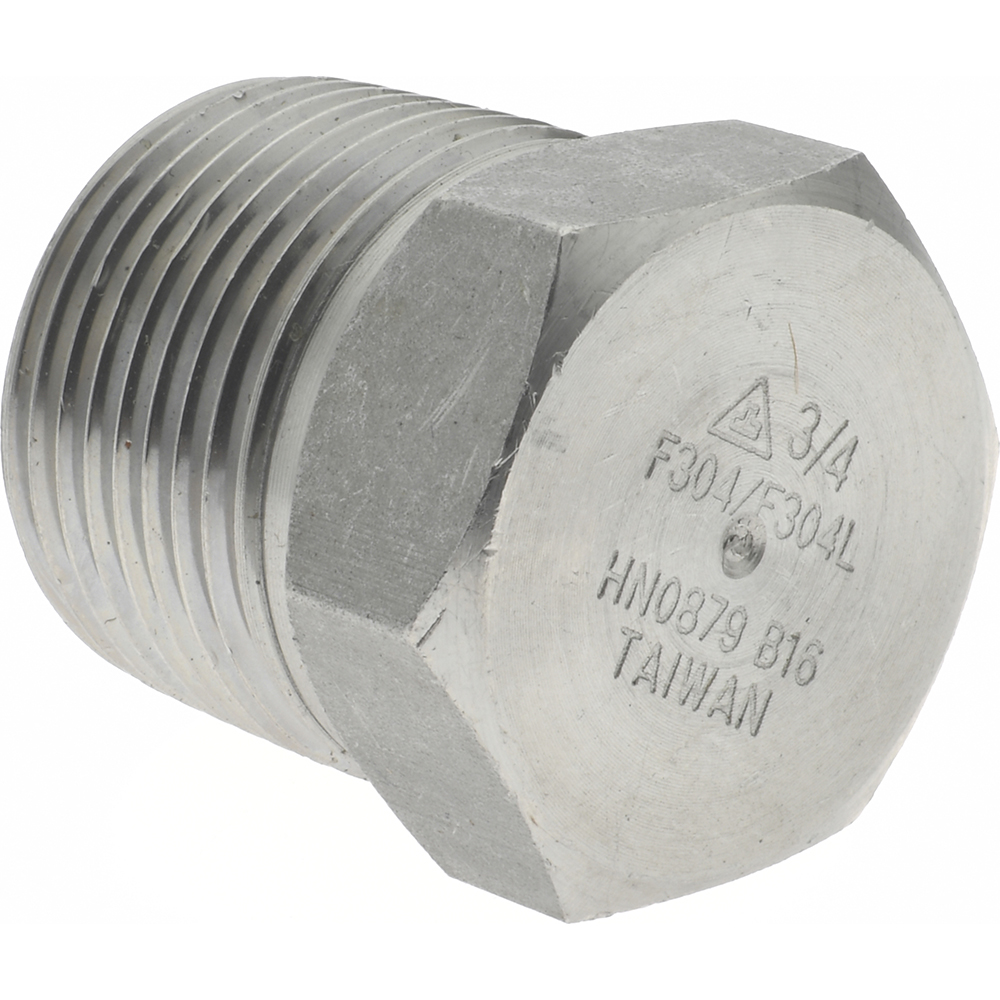 Merit Brass - Pipe Hex Plug: 3/4", 304 & 304L Stainless Steel | MSC Direct