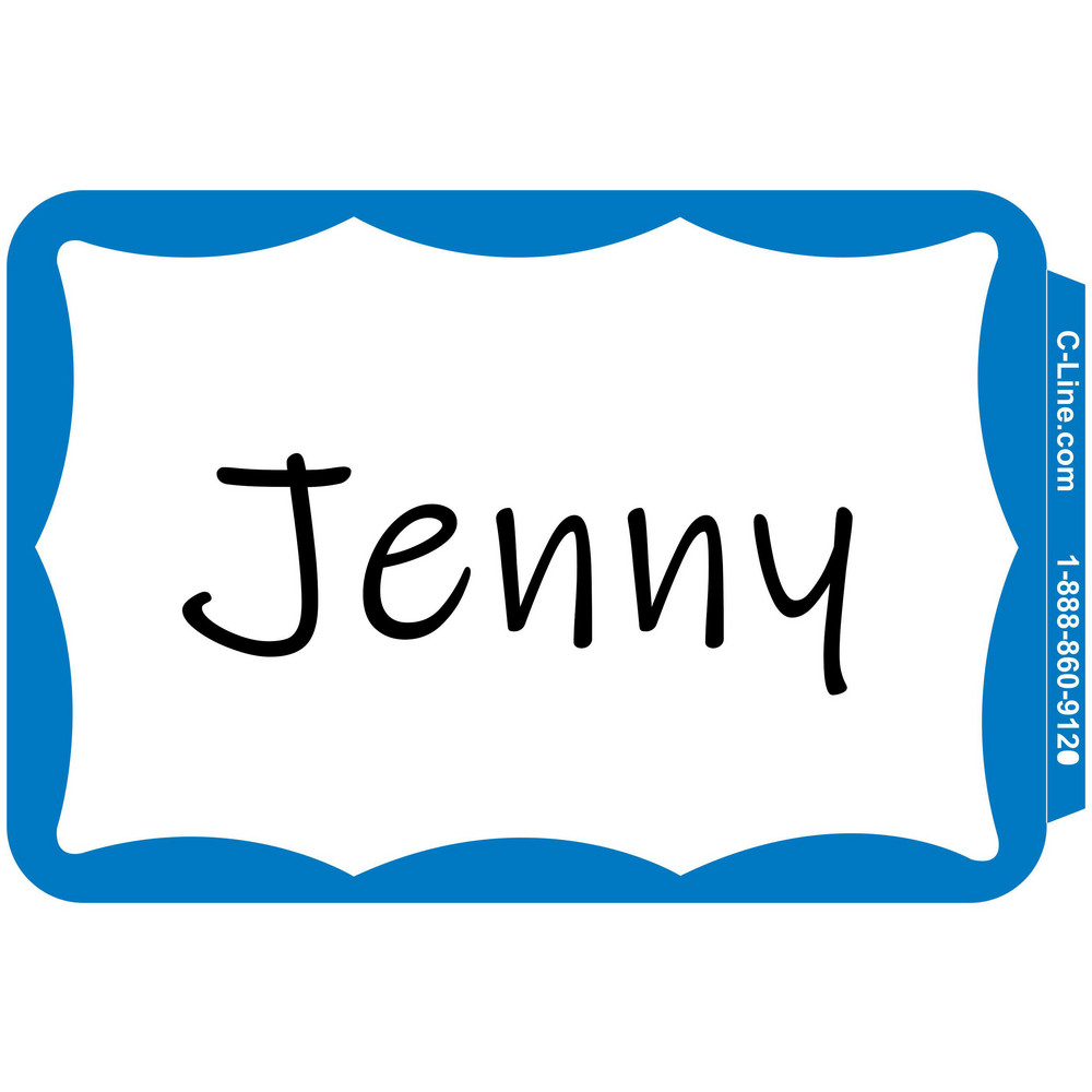 C-LINE® - ID Badges: Type: Pressure Sensitive Adhesive Label; Legend ...