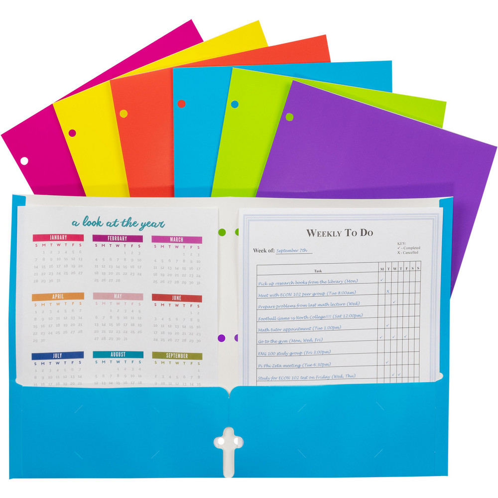 C-LINE® - Portfolios, Report Covers & Pocket Binders: Color: Bright ...