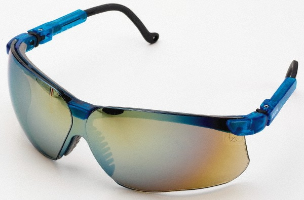 Uvex - Safety Glasses: Scratch-Resistant, Polycarbonate, Gold Mirror ...