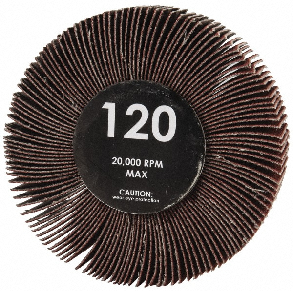 ARC Abrasives - Mounted Flap Wheel: 3" Dia, 1" Face Width, 120 Grit ...