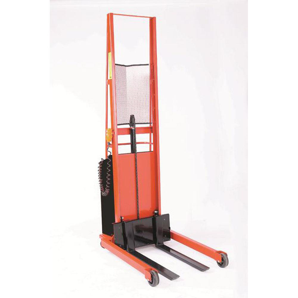 1,000 Lb Capacity, 56" Lift Height, Battery Operated Stacker - 3/4 ...