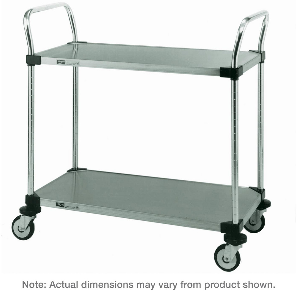 Metro - Utility Utility Cart: 36" Long, 18" Wide, 304 Stainless Steel ...