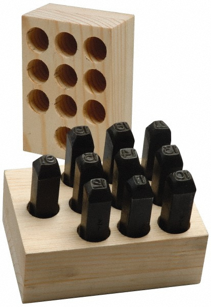 Made in USA - Double Digits Stamp Set: 3/16" Character, 10 pc | MSC Direct