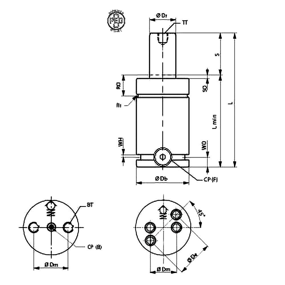Associated Spring Raymond - Nitrogen Gas Spring: 2.9606" Dia, 1.97" Max ...