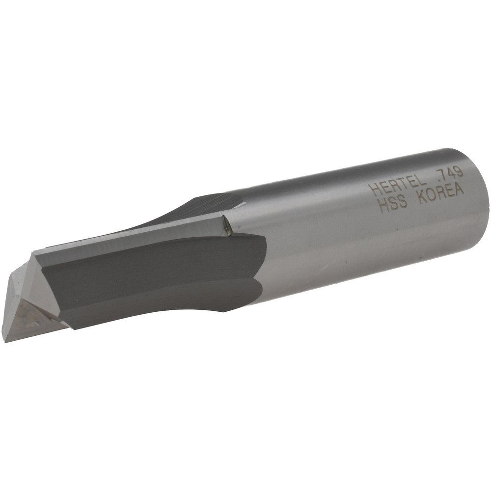 Hertel - 3/4" Dia, 1-5/16" LOC, 2 Flute High Speed Steel Keyway End ...