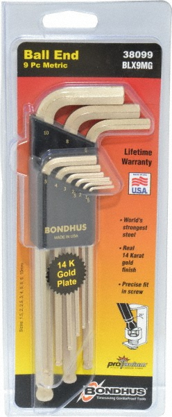 Bondhus - 9 Piece L-Key Ball End Hex Key Set | MSC Direct