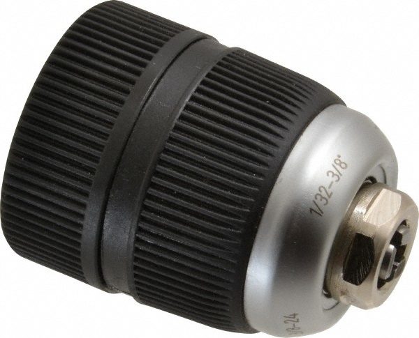 Accupro - Drill Chuck: 1/32 to 3/8" Capacity, Threaded Mount, 3/8-24 ...