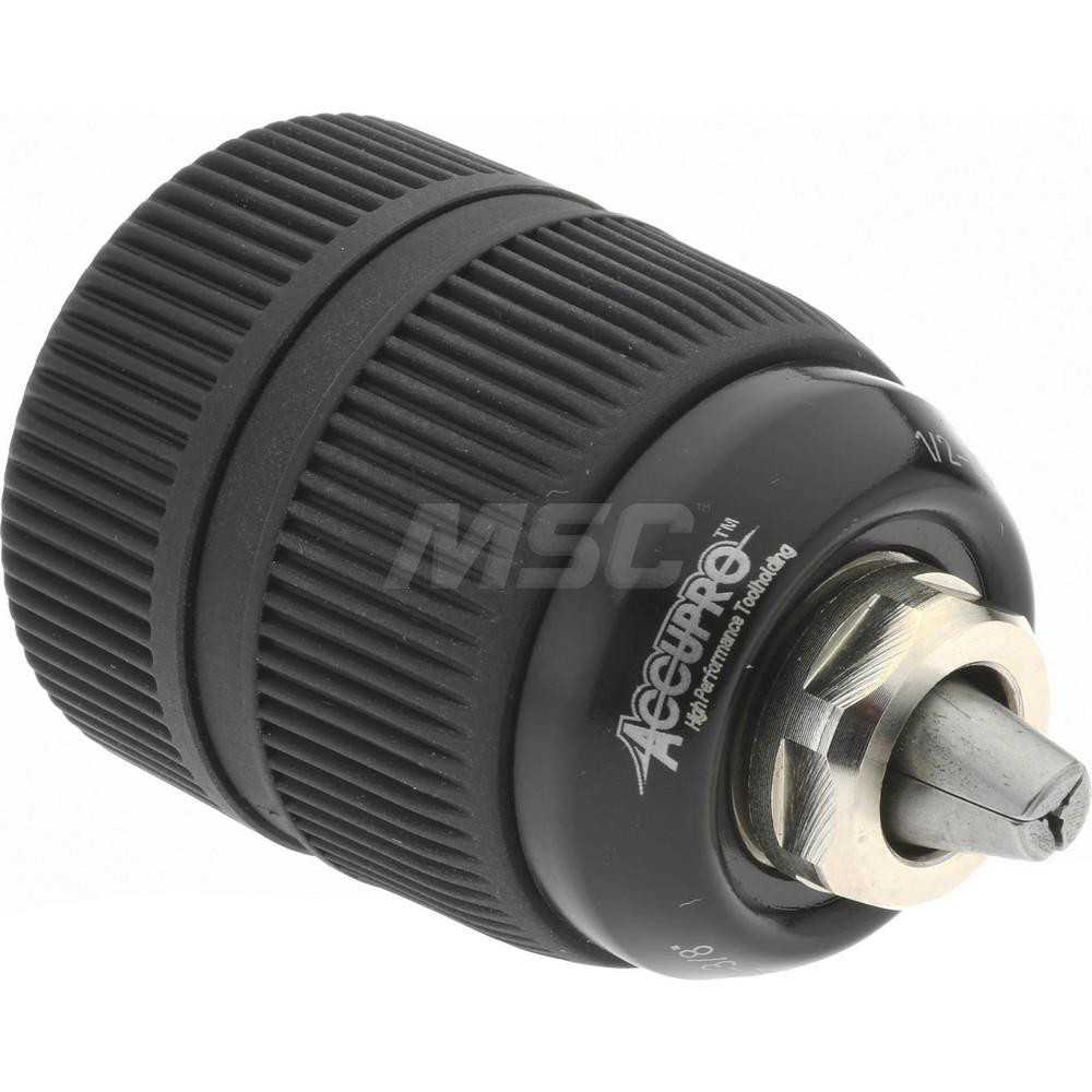 Accupro - Drill Chuck: 1/32 to 3/8" Capacity, Threaded Mount, 1/2-20 in ...