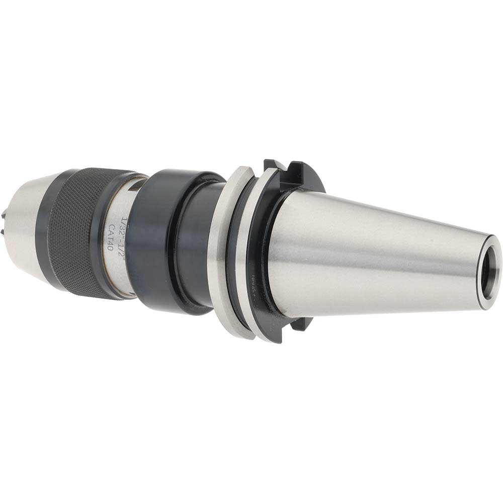 Accupro - Drill Chuck: 1/32 to 1/2" Capacity, Integral Shank Mount ...