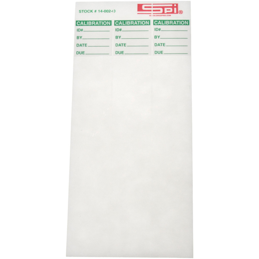 SPI - Inspection & Quality Label: "Calibration Id#__ By__Date__Due ...