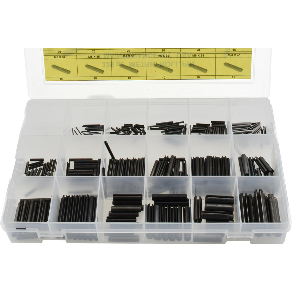 Value Collection - 325 Piece, M1 to M8 Pin Diam, Spring Pin Assortment ...