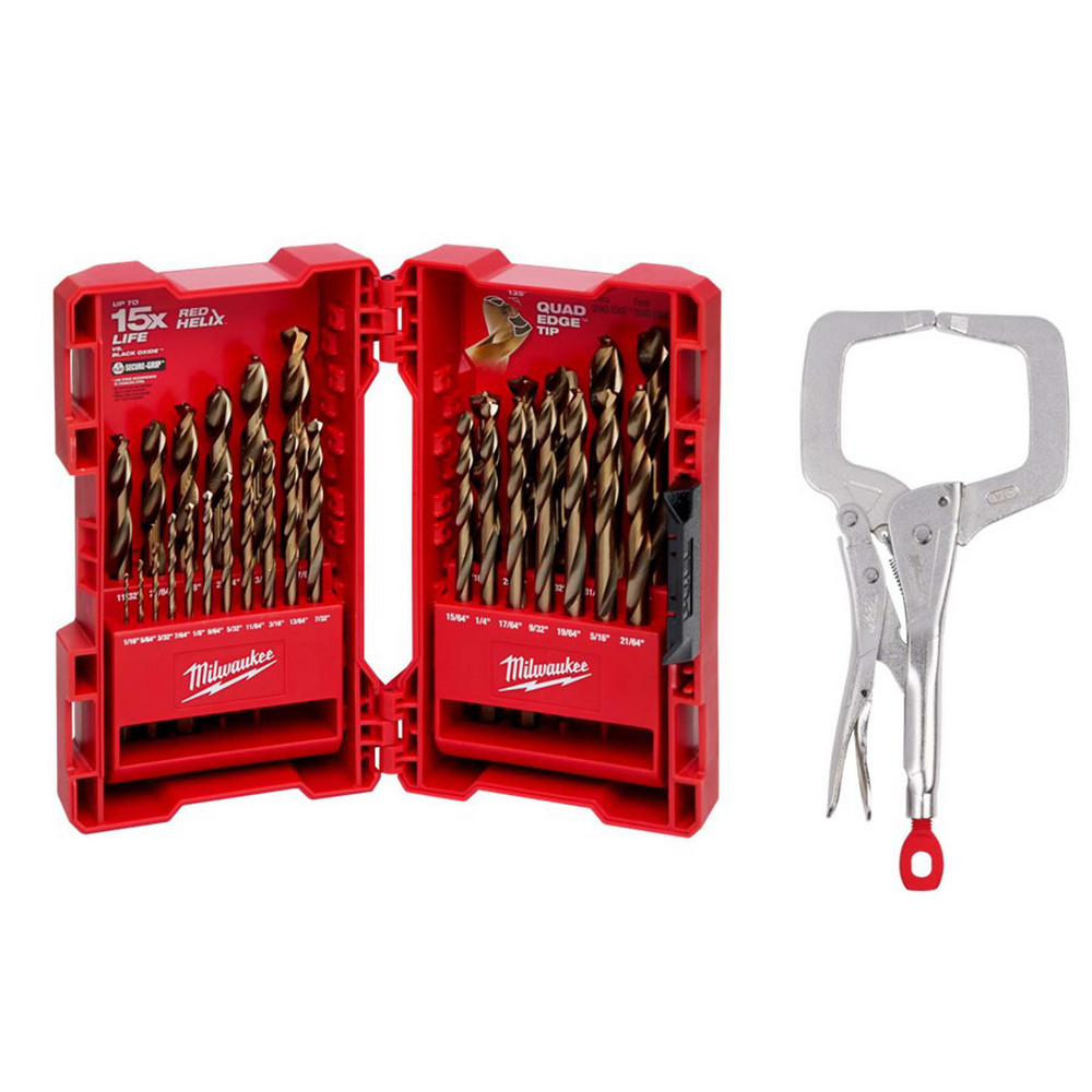 Milwaukee Tool - Drill Bit Set: Maintenance Length Drill Bits, 30 Pc ...